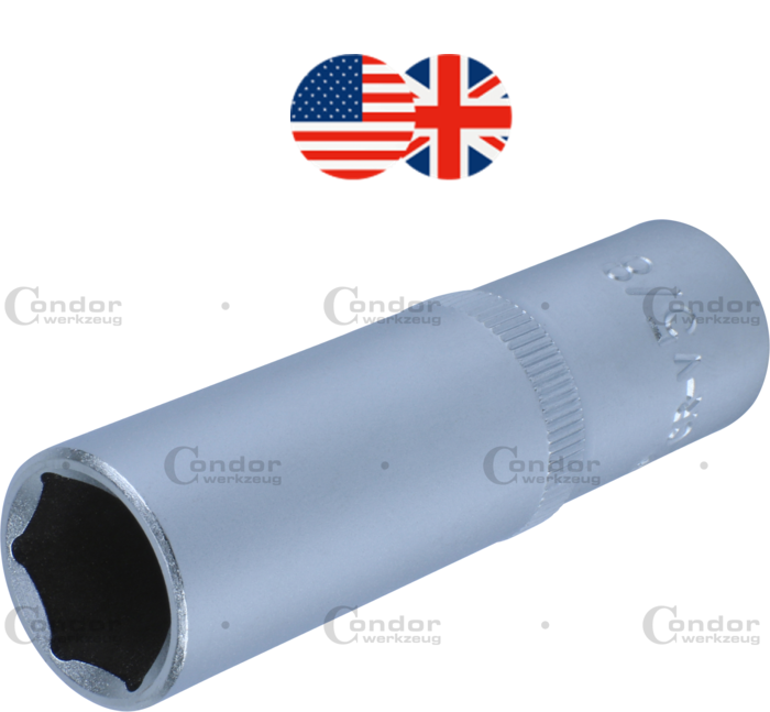 Douille longue 6 pans | Carré 1/2 | Taille impériale 5/8 | C-22Z-5-8 ...