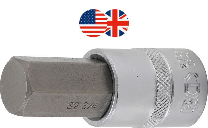 Douille à embout 6 pans | Carré 1/2 | Taille impériale Taille impériale ...